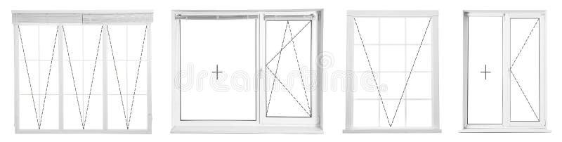 Modern Windows with Opening Type Lines on Background. Banner Design ...