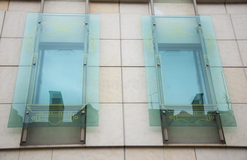 Modern windows stock image. Image of windows, reflection - 59462701