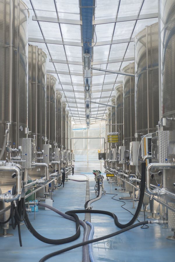Modern wine factory stock photo. Image of storage, winery - 59341412