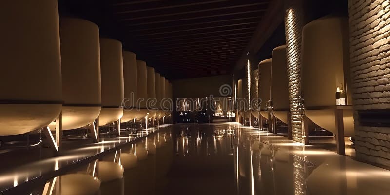 Modern Winery Interior with Large Wine Tanks Royalty Free Image Stock ...