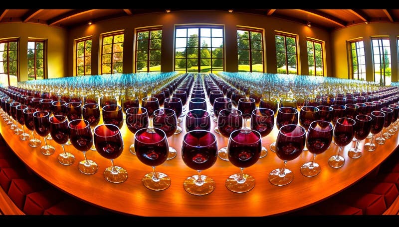 A Modern Winery in a Row, with Elegant Wine Bottles Generated by AI ...