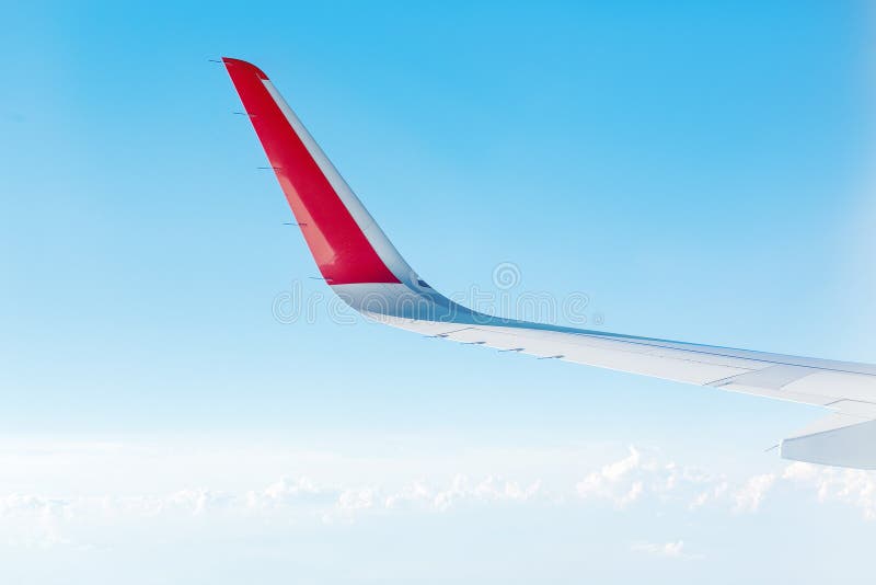 Wing of Jet Plane during Flight Stock Image - Image of beautiful ...