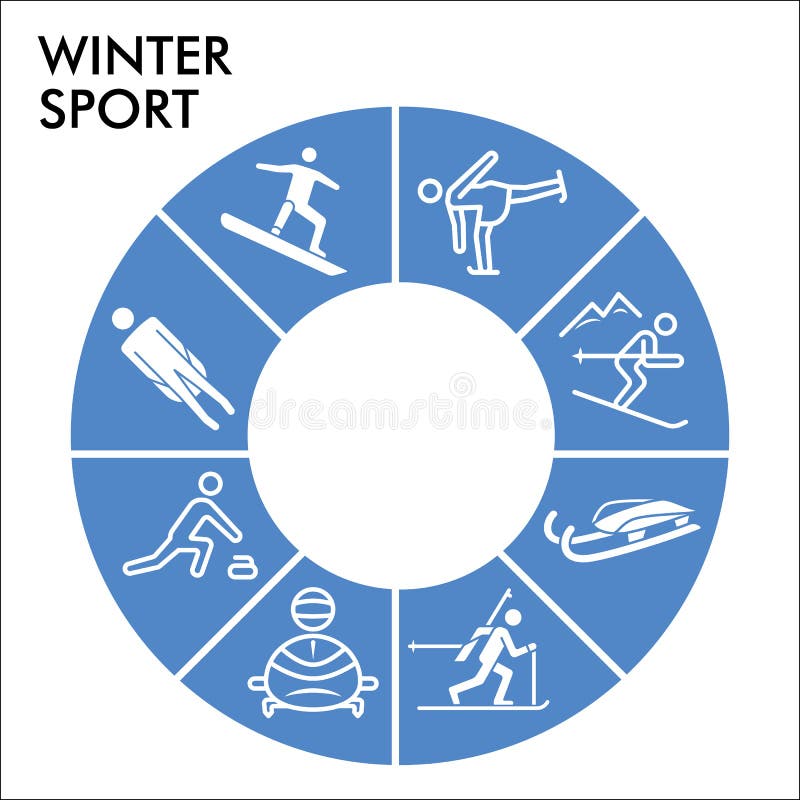 Modern Winter Sport Infographic Design Template with Icons. Tools of ...