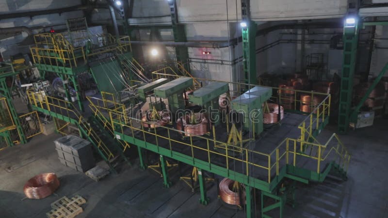 Modern Wire Manufacturing Plant. Industrial Interior of a Modern ...