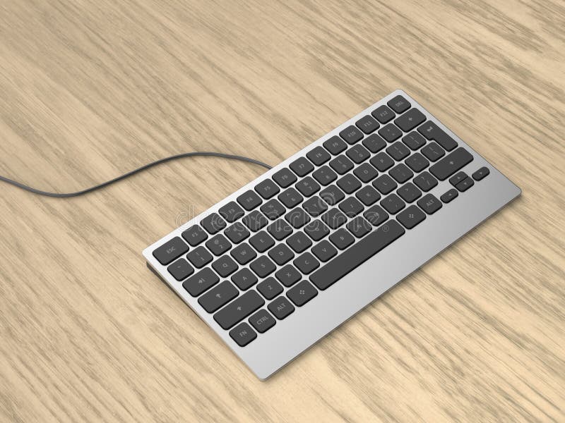 Modern Wired Computer Keyboard Stock Illustration - Illustration of ...