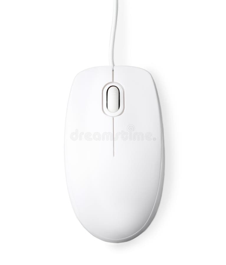 Modern Wired Computer Mouse Isolated on White Stock Image - Image of ...