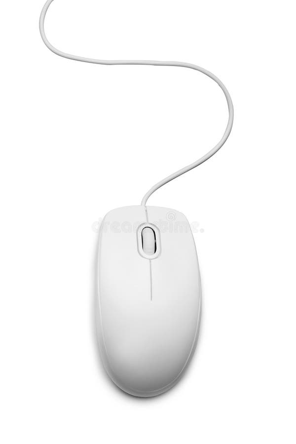 Modern Wired Computer Mouse Isolated on White Stock Photo - Image of ...