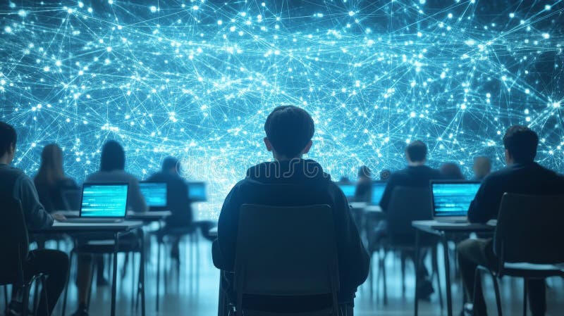 A Modern Wireframe Classroom Environment Where Students Engage in ...