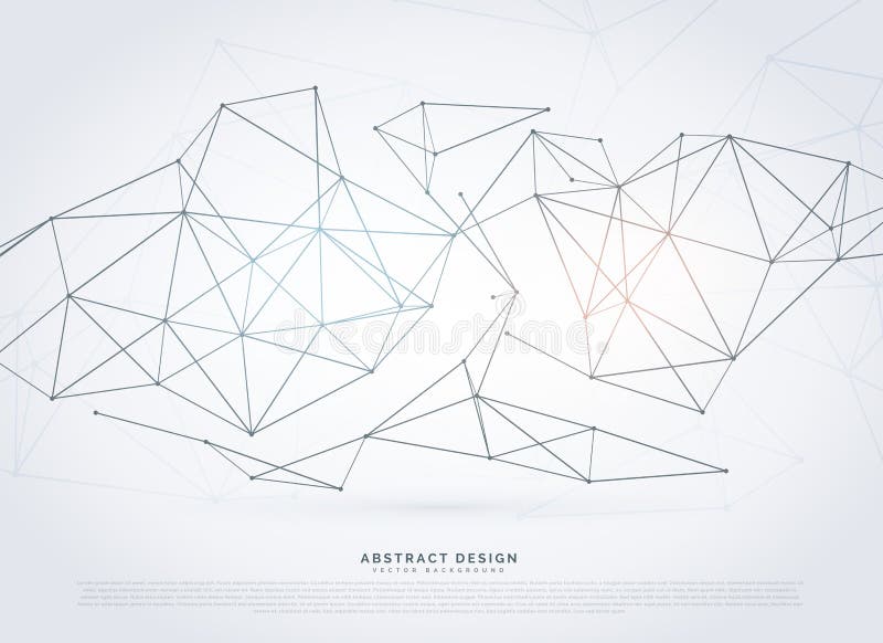 Modern Wireframe Network Background in Digital Style Stock Vector ...