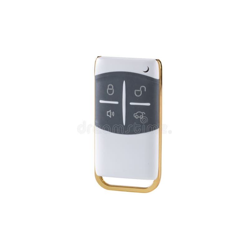 Modern Wireless Car Key Isolated on White Background Stock Photo ...