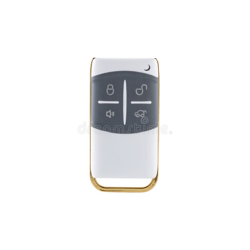 Modern Wireless Car Key Isolated On White Background Stock Photo ...
