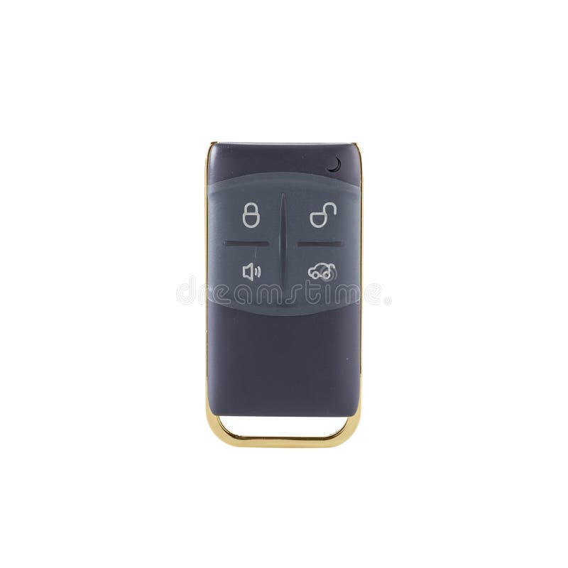 Modern Wireless Car Key Isolated on White Background Stock Photo ...