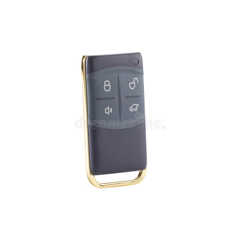 Modern Wireless Car Key Isolated on White Background Stock Photo ...