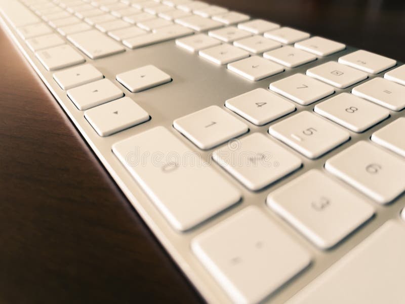 Modern Wireless Computer Keyboard Stock Image - Image of keyboard, work ...
