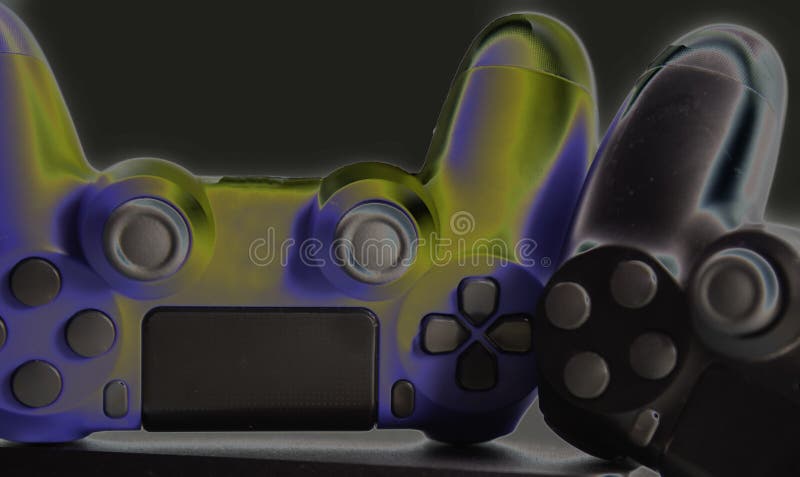 Modern and Wireless Electronic Game Controllers Stock Photo - Image of ...