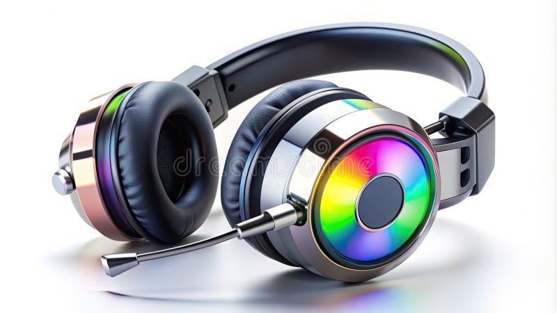 Modern Wireless Gaming Headset with Vibrant Circular Logo a Sleek ...