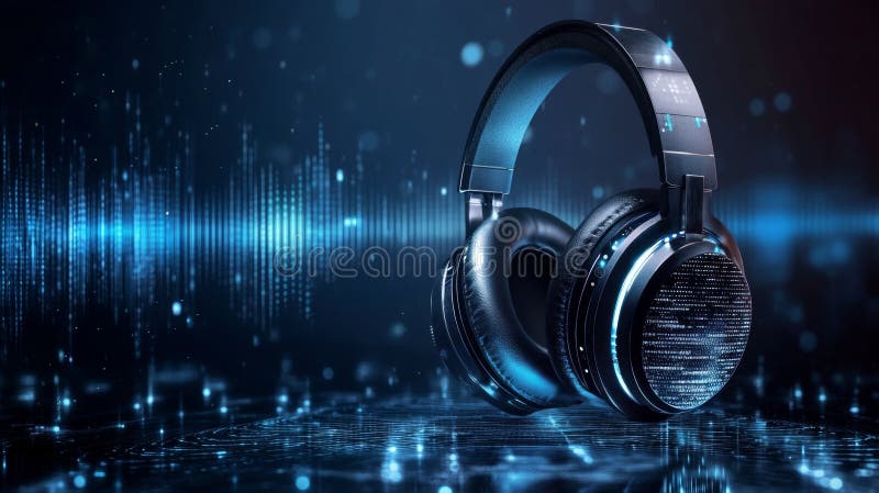 Modern Wireless Headphone with Advanced Bluetooth Technology Stock ...