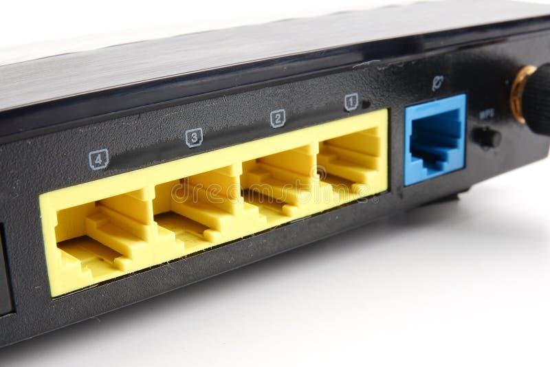 Modern Wireless Internet Router Isolated on White Background Stock ...