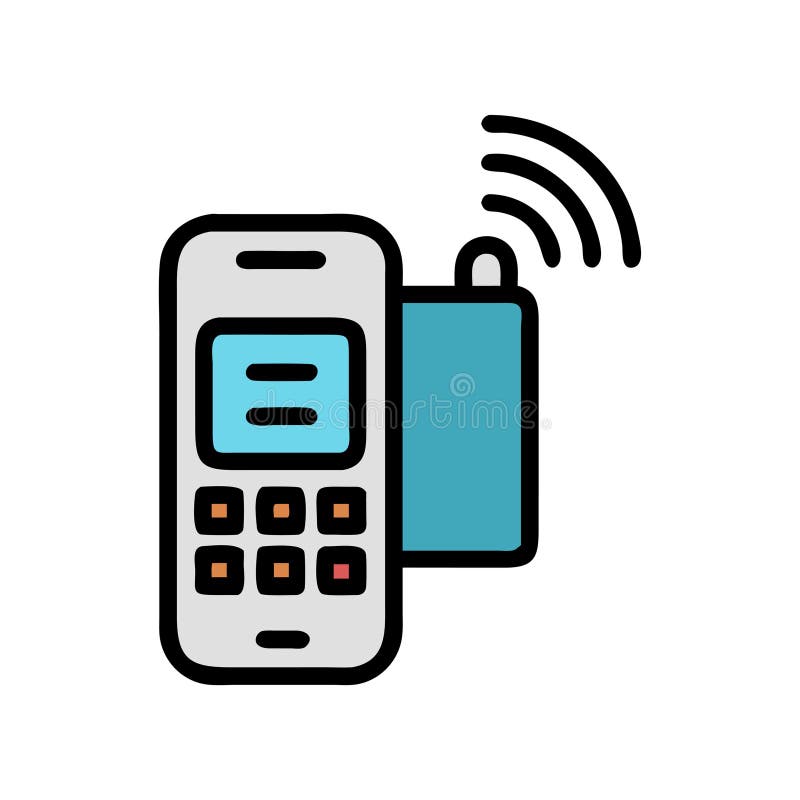 Modern Wireless Phone Icon for User Convenience Stock Vector ...