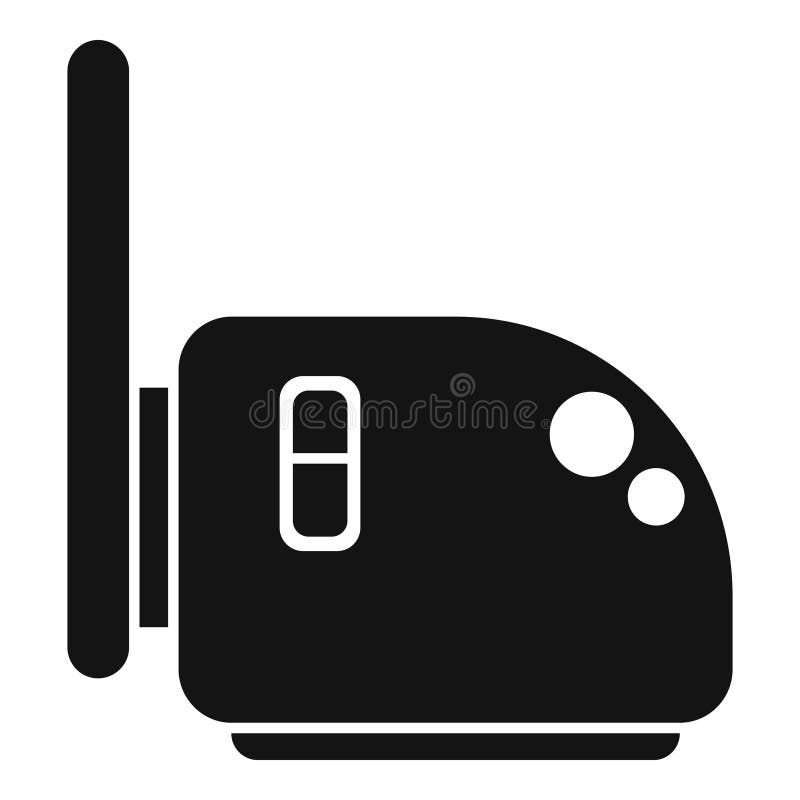 Simple Black Vector Icon Illustration of a Modern Wireless Internet ...