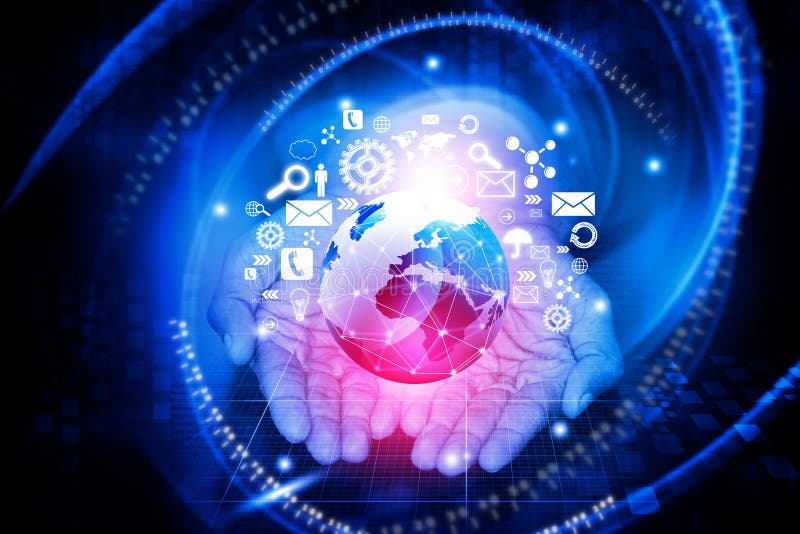 Modern wireless technology stock illustration. Illustration of human ...