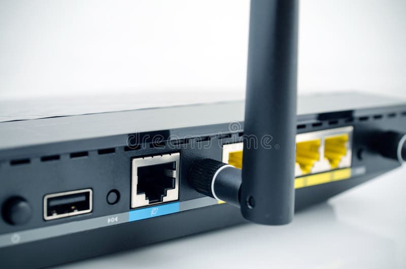 Modern Wireless Wi-fi Router Stock Image - Image of fiber, line: 46181751