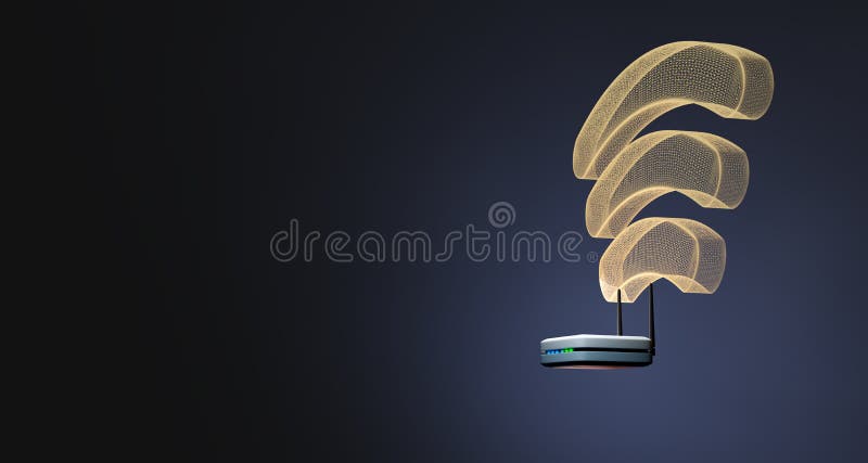 Modern Wireless Wi-fi Router. High Speed Internet Connection, Computer ...