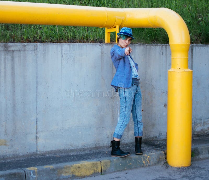 A Modern Woman Steps into a Dead End. Stock Photo - Image of ...