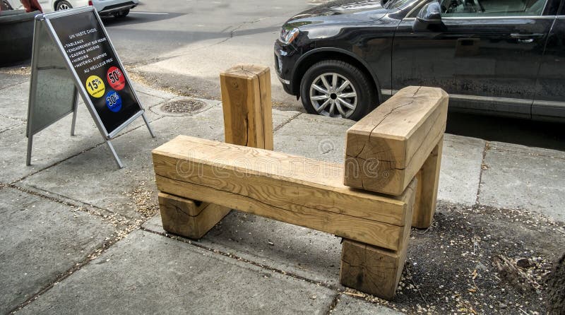 Modern Wood bench stock image. Image of public, tranquil - 73053773