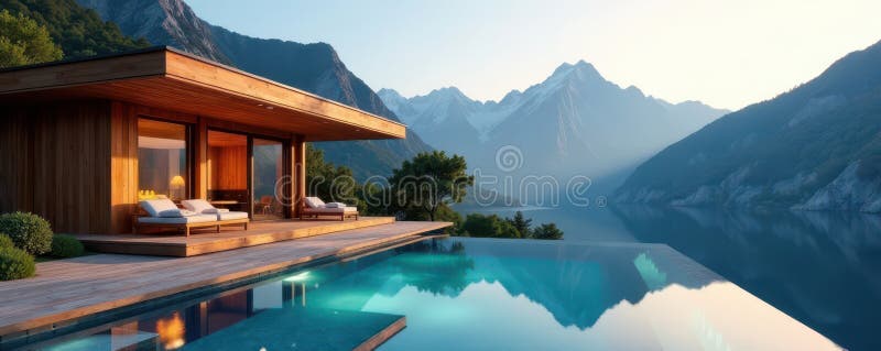 Modern Wood Cabin, Mountain View, Infinity Pool, Trees, Nature ...