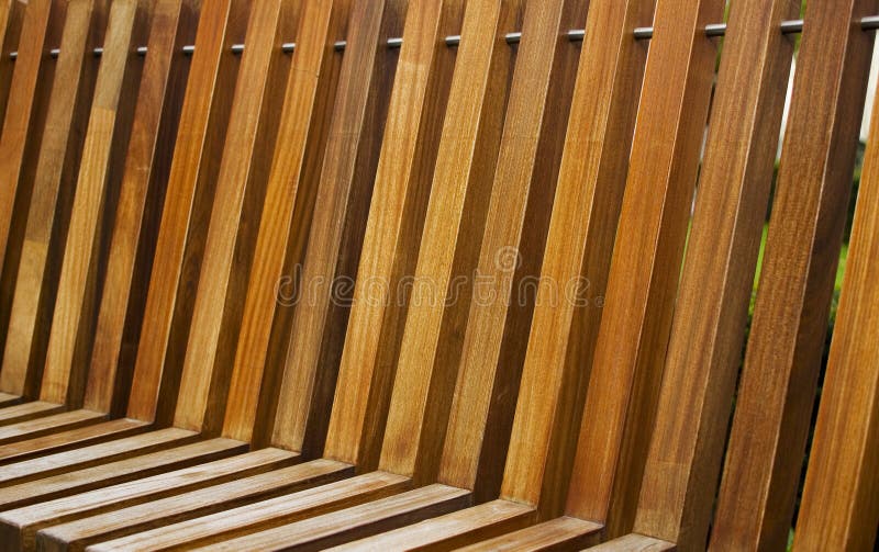 Modern Wooden Bench Close Up. Stock Image - Image of rest, furniture ...