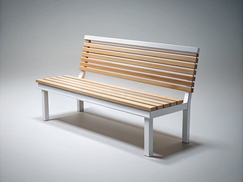 Modern Wooden Bench Vector Illustration for Design Architecture ...