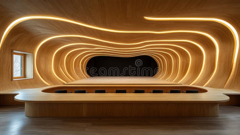 Wave Pattern Conference Room Interior Stock Photos - Free & Royalty ...