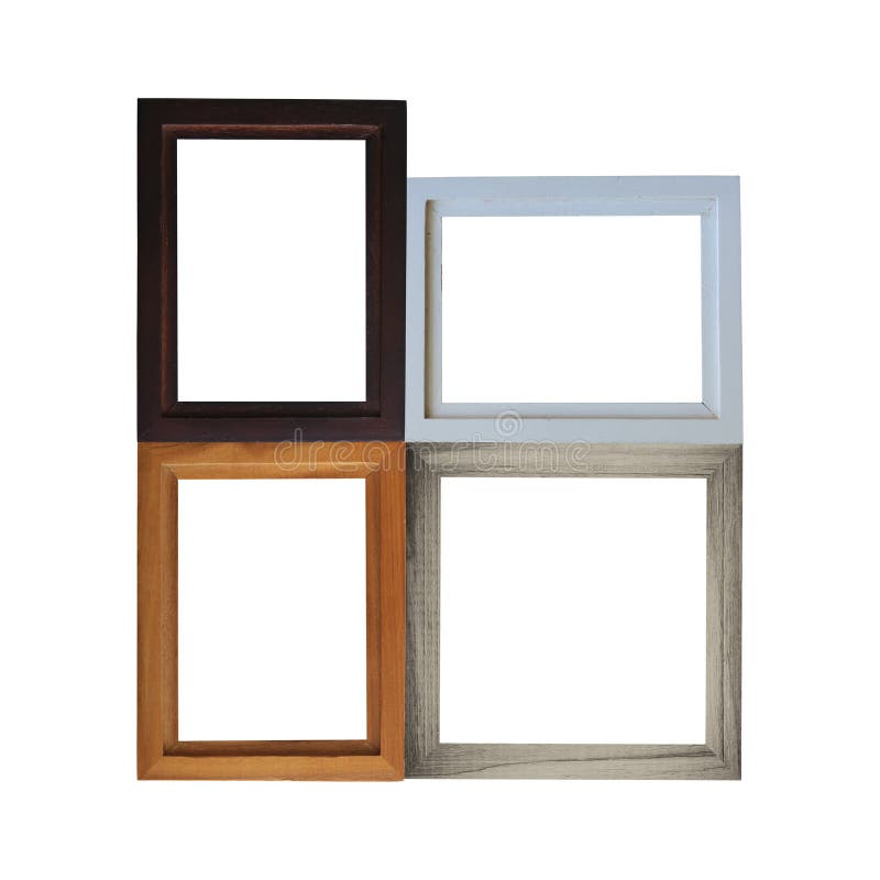 Modern Wooden Frame Isolated. Stock Image - Image of empty, space ...