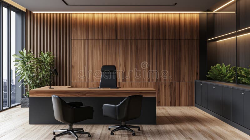 With Modern Wooden Interiors, this Executive Office is Elegant and ...