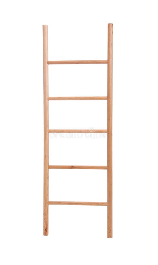 Modern Wooden Ladder Isolated. Construction Tool Stock Image - Image of ...