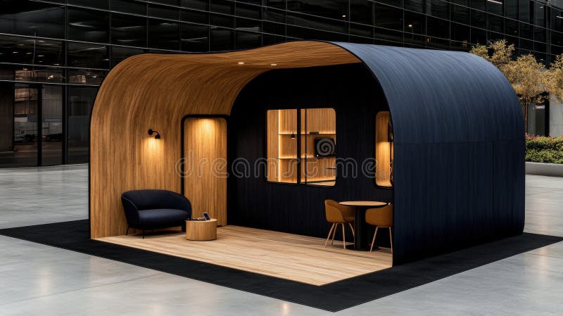 Modern Wooden Structure with Cozy Interior Design in an Indoor Space ...