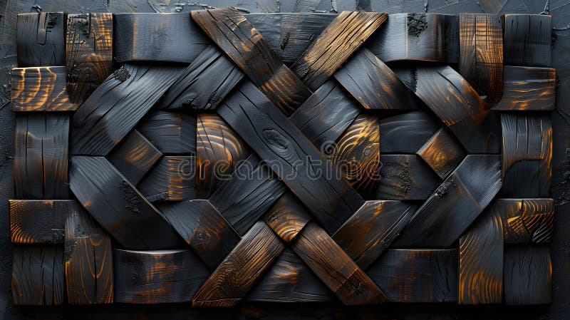 Modern Wooden Table with Textured Canvas and Relief Patterns Stock ...