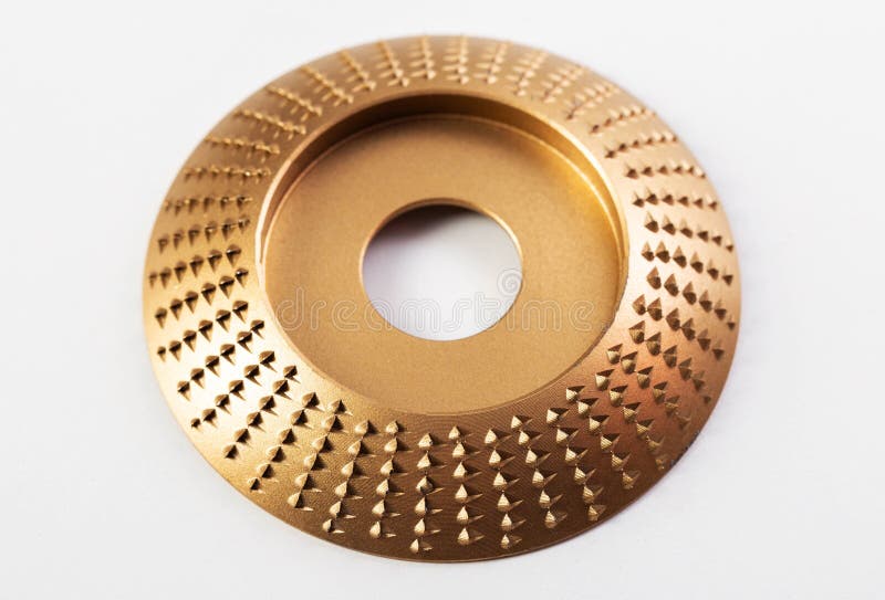 Modern Woodworking Wheel for Angle Grinder, Close-up. Industry Stock ...