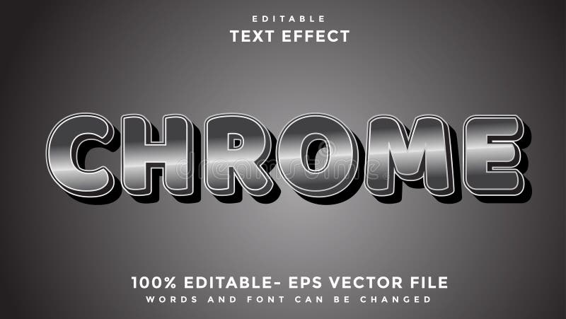 Modern Word Chrome Editable Text Effect Design Template, Effect Saved ...