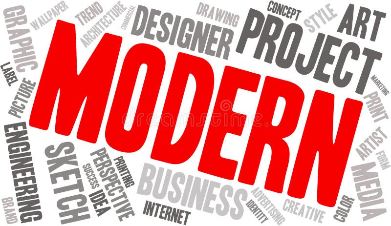 Modern Word Cloud stock vector. Illustration of modern - 108488009