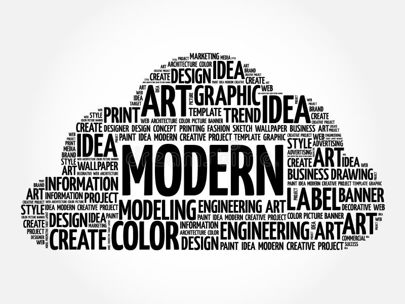 Modern Word Text. Hand Drawn Lettering Design, Vector Illustration ...