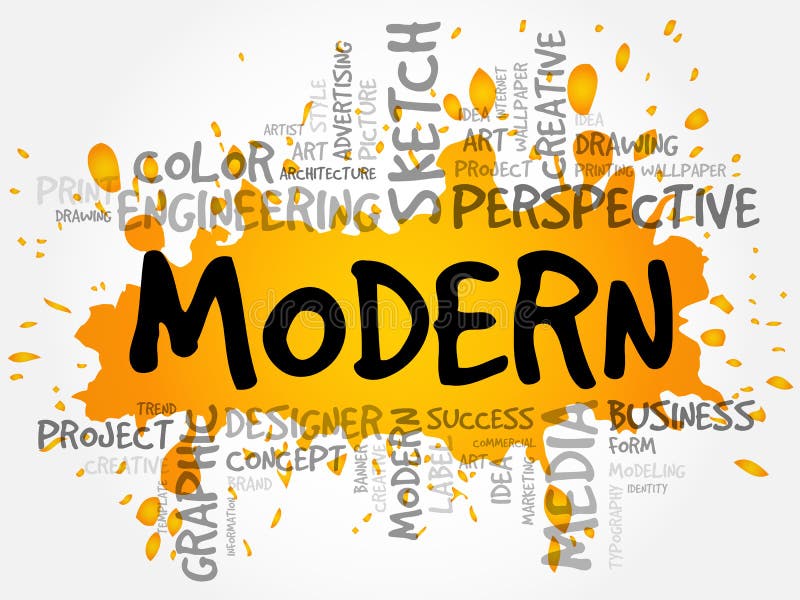 MODERN Word Cloud, Creative Concept Stock Illustration - Illustration ...