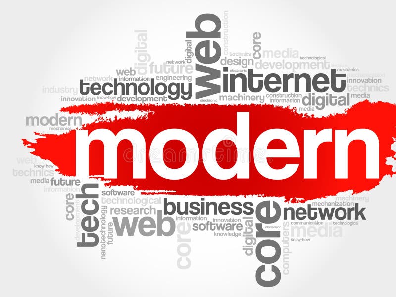 MODERN word cloud stock illustration. Illustration of package - 206208495