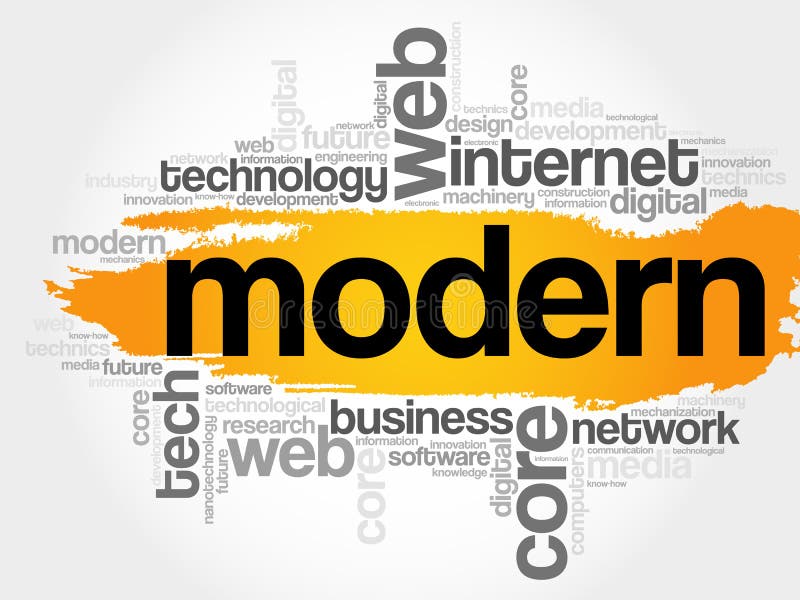 Modern Word Cloud, Technology Concept Stock Illustration - Illustration ...