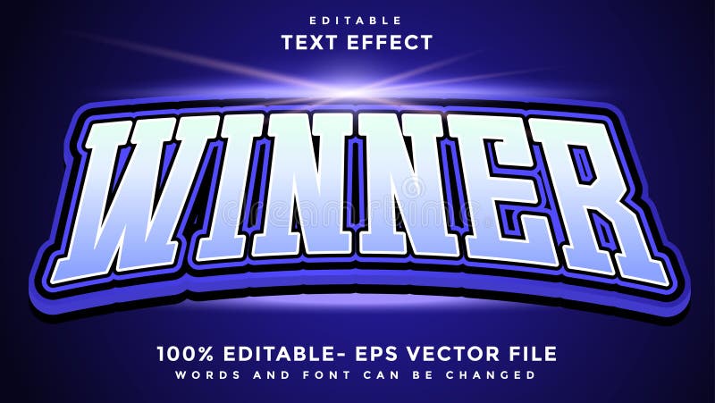 Modern Winner Editable Text Effect Design Template, Effect Saved in ...