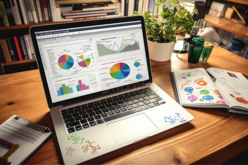 A Modern Work Space Desk with a Laptop, AI Generative Stock ...