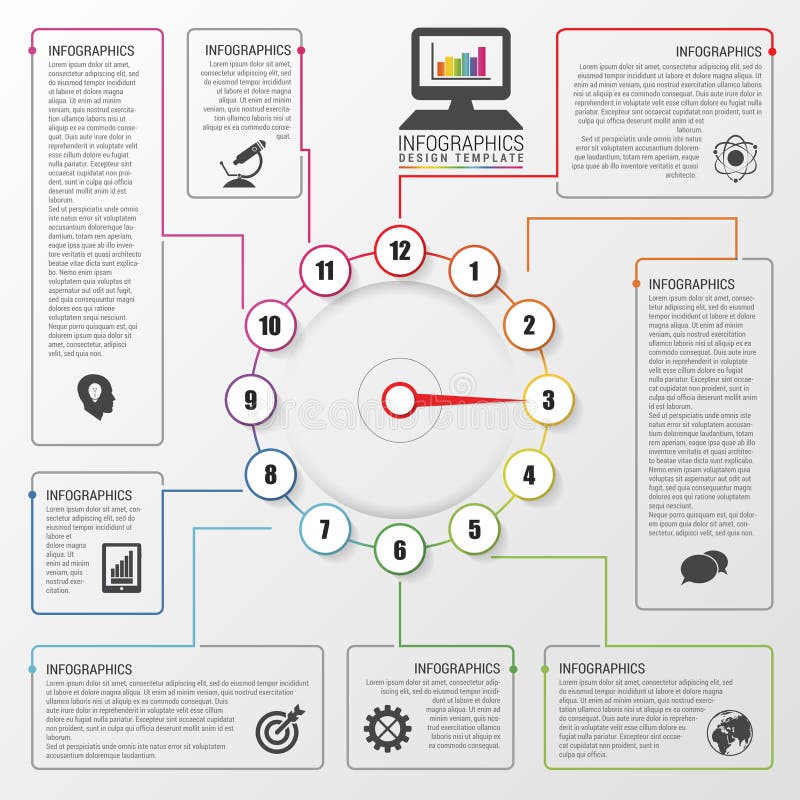 Modern Work Time Management Planning Infographics. Business Concept ...