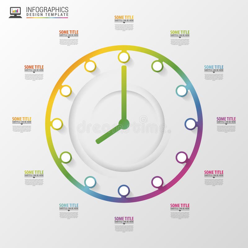 Modern Work Time Management Planning Infographics. Vector Illustration ...