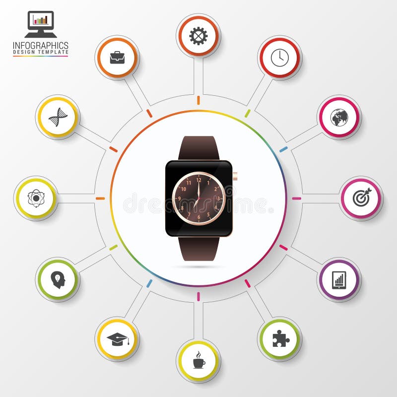 Modern Work Time Management Planning. Modern Infographic Template Stock ...